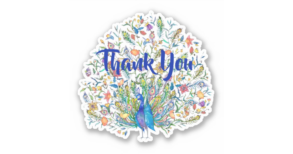 Custom peacock sticker | Zazzle