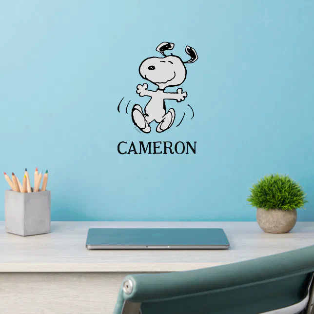 Custom Peanuts | A Snoopy Happy Dance Wall Decal | Zazzle