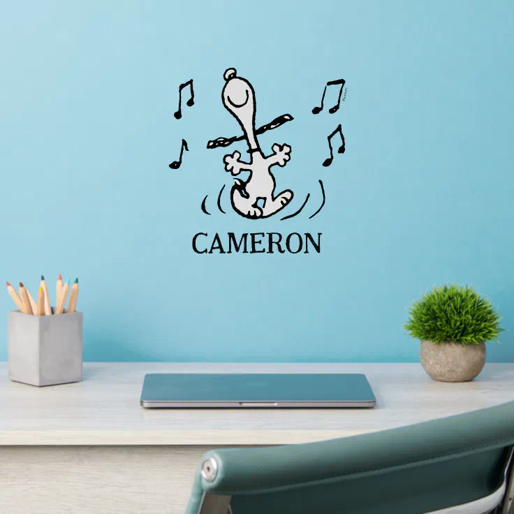 Custom Peanuts | Snoopy Dancing Wall Decal | Zazzle