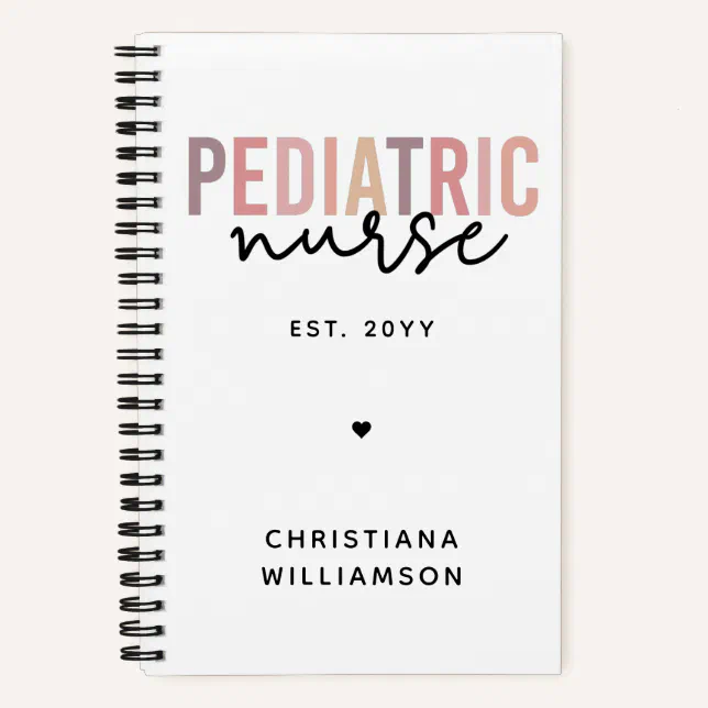 Custom Pediatric Nurse PEDS Nurse Pediatrics Nurse Notebook | Zazzle
