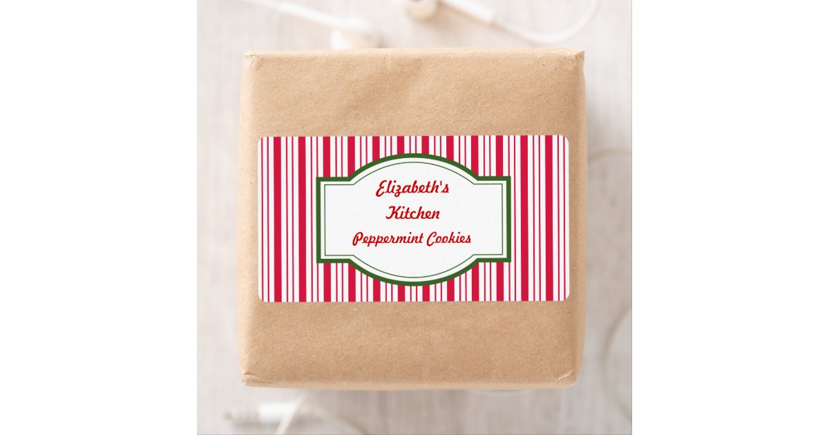 Custom Peppermint Labels | Zazzle