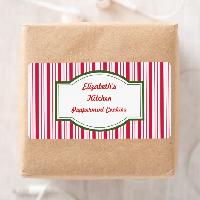 Custom Peppermint Labels | Zazzle