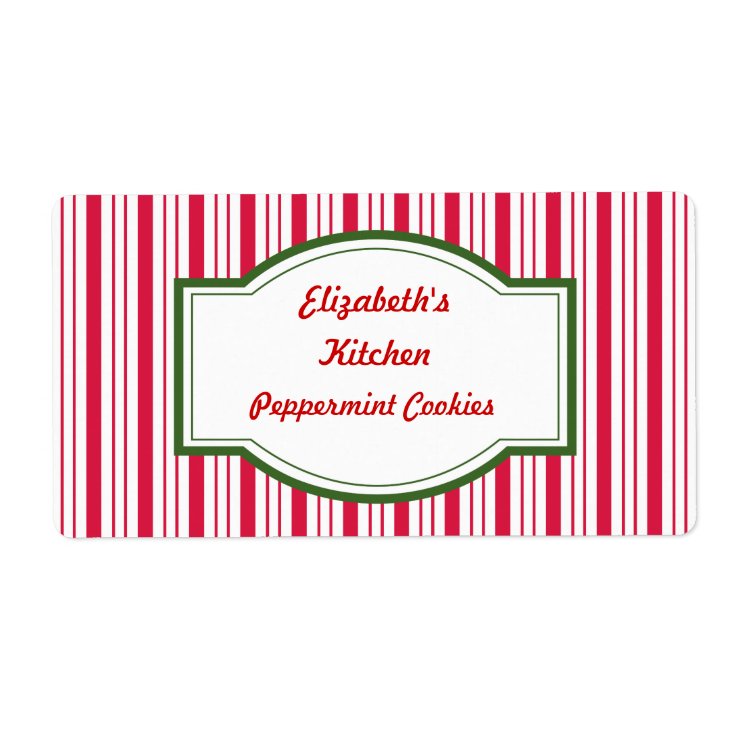 Custom Peppermint Labels | Zazzle