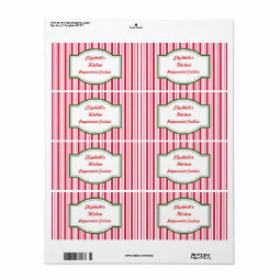 Custom Peppermint Labels | Zazzle