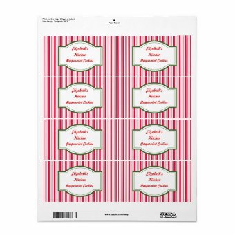 Custom Peppermint Labels | Zazzle