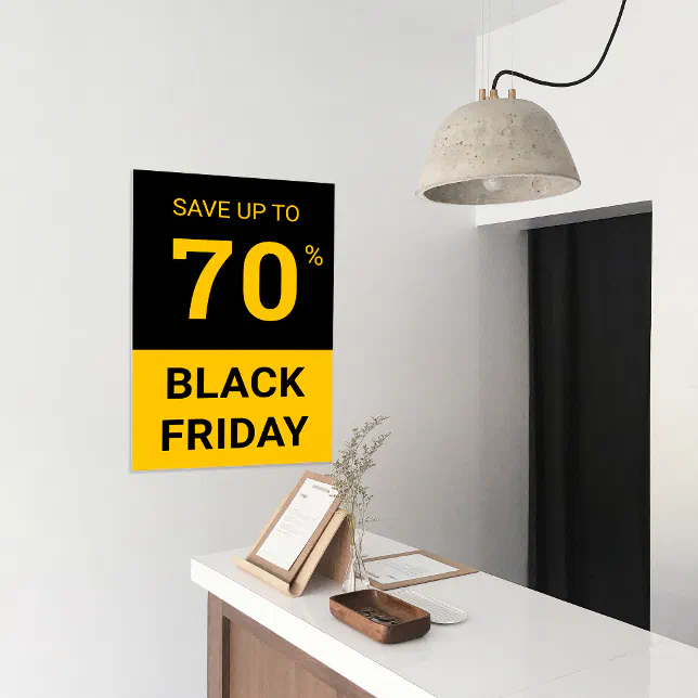 Custom Percentage Off Black Friday Store Sale Poster | Zazzle