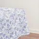Custom Periwinkle Blue on White Decorative Floral Tablecloth | Zazzle