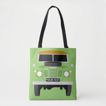 CUSTOM PERSONALISE GREEN LAND ROVER SERIES 3 TOTE BAG | Zazzle