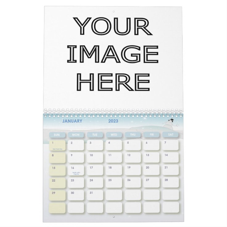 Custom Personalised Blank Calendar Template | Zazzle