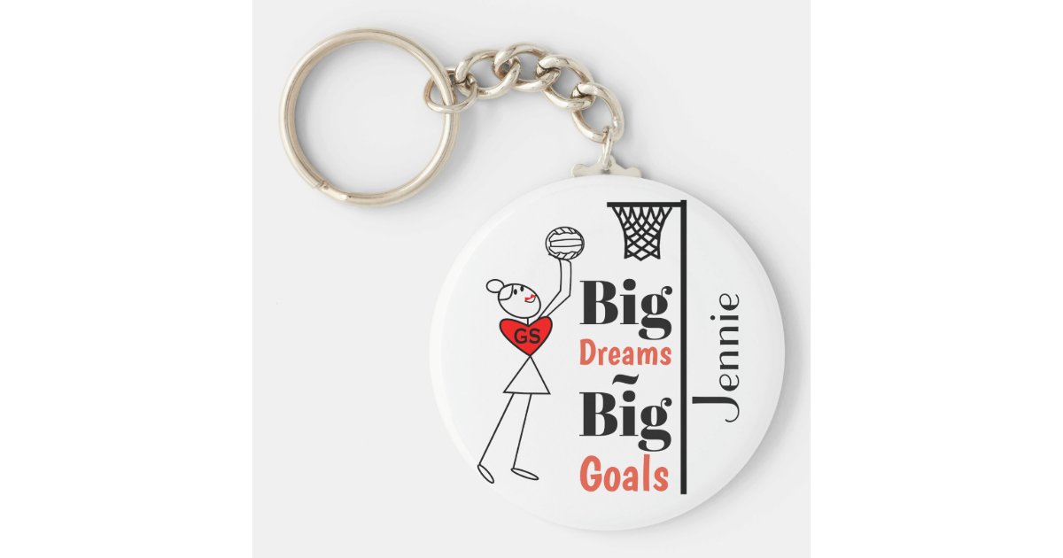 Custom Personalised Netball Quote Keychain | Zazzle.com