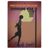 Custom Personalised No.1 Netball Coach Clipboard | Zazzle