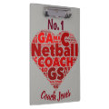 Custom Personalised No.1 Netball Coach Clipboard | Zazzle