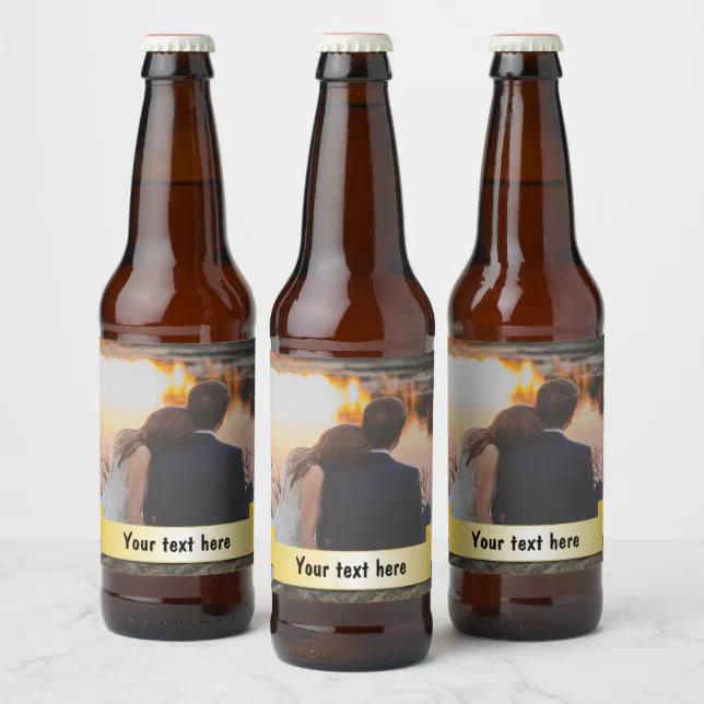 Custom Personalised Photo Beer Bottle Label | Zazzle