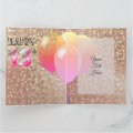 Custom Personalised Rose Gold 13th Birthday Card | Zazzle