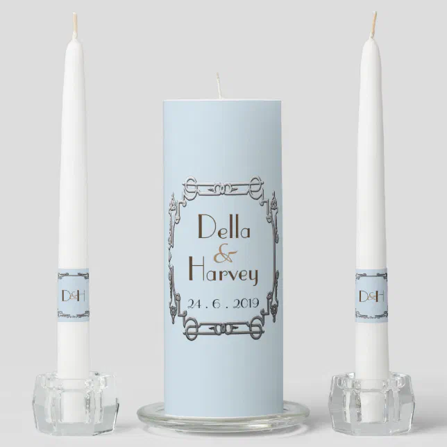 Custom Personalised Wedding Unity Candle Set | Zazzle