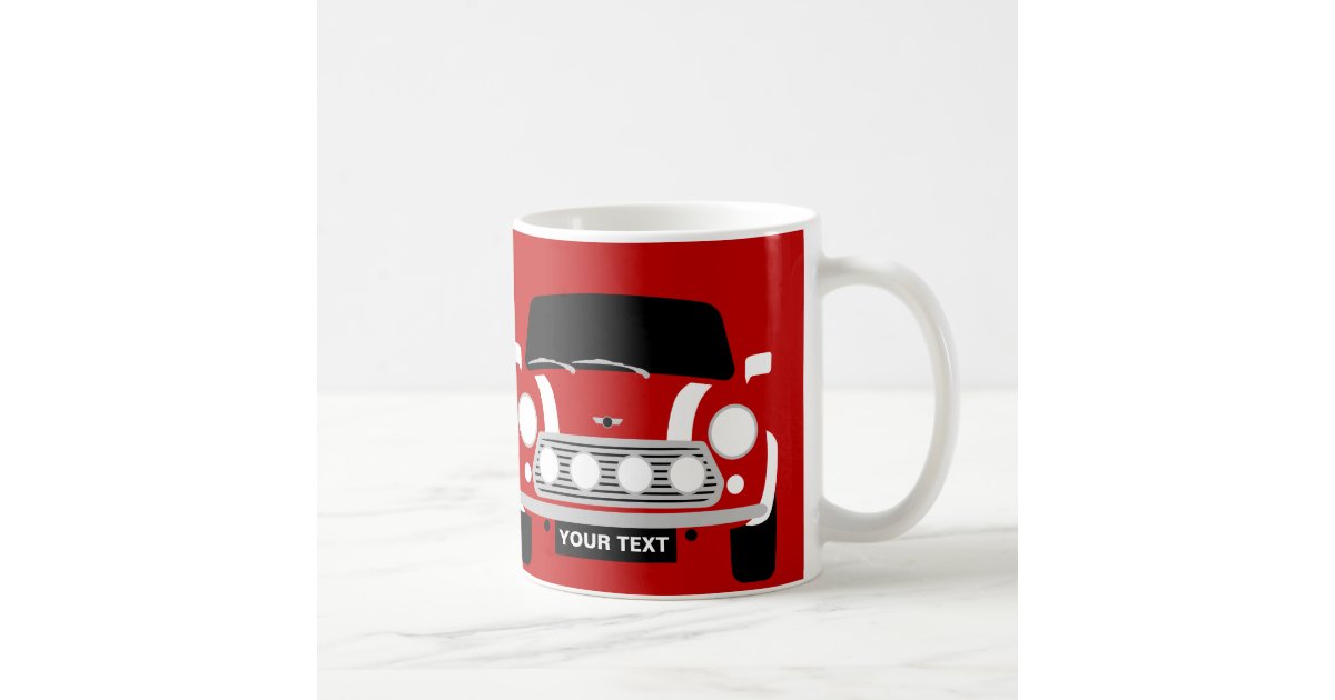 CUSTOM PERSONALIZE CLASSIC MINI CAR COFFEE MUG | Zazzle