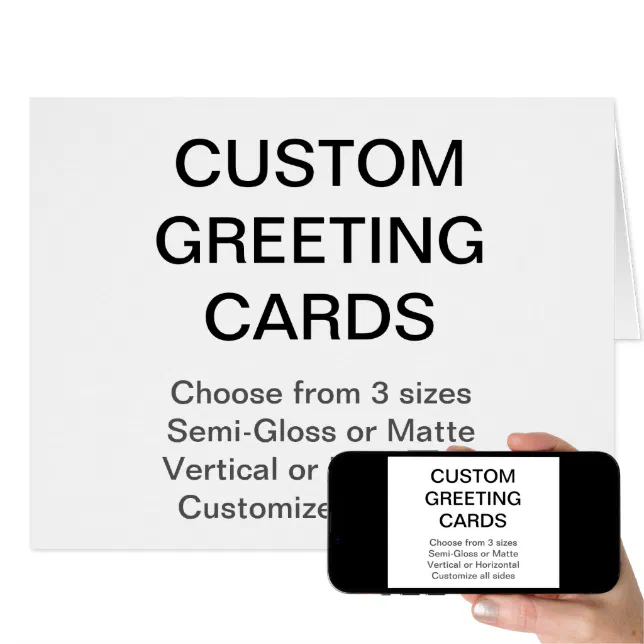 Custom Personalized 11" x 8.5" Photo Greeting Card | Zazzle