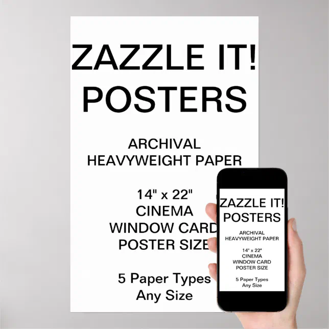 Custom Personalized 14"x22" Archival Paper Poster | Zazzle