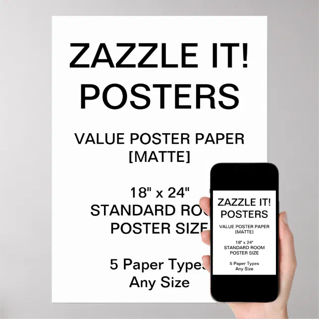 Custom Personalized 18"x24" Value Matte Poster | Zazzle