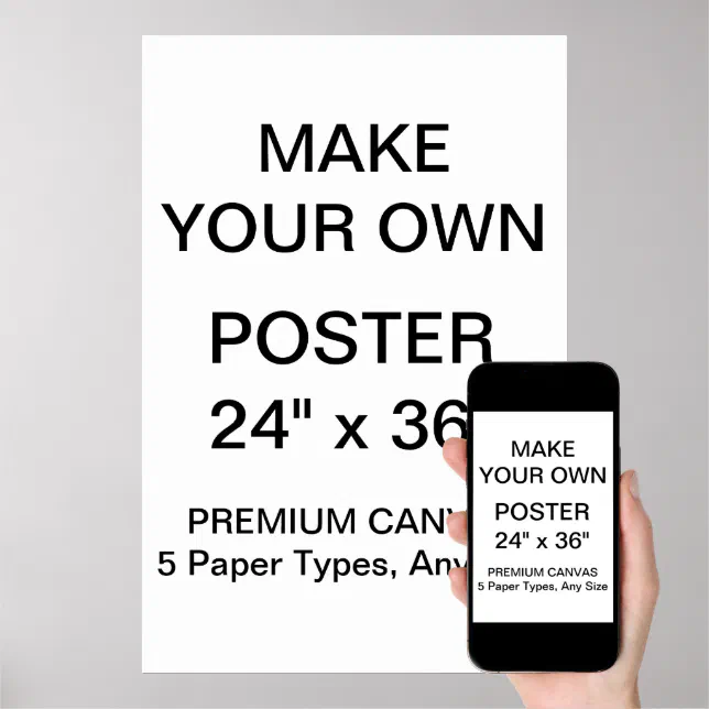 Custom Personalized 24"x36" Premium Canvas Poster | Zazzle