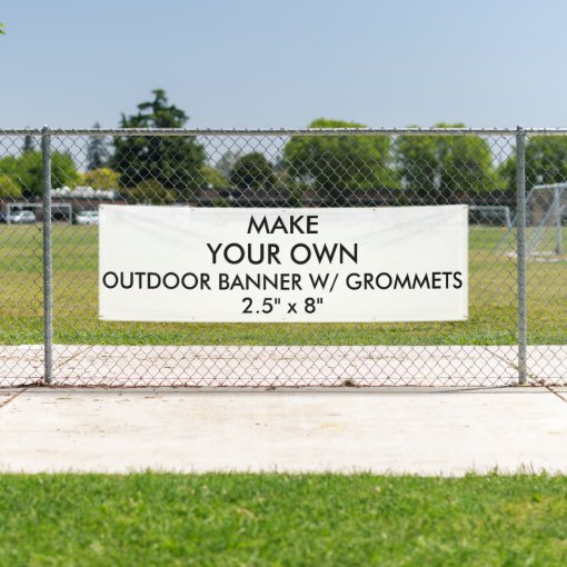 Custom Personalized 2.5' x 8" Outdoor Banner | Zazzle