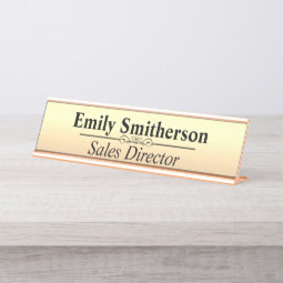 Custom Personalized 2 x 8 Desk Nameplate | Zazzle