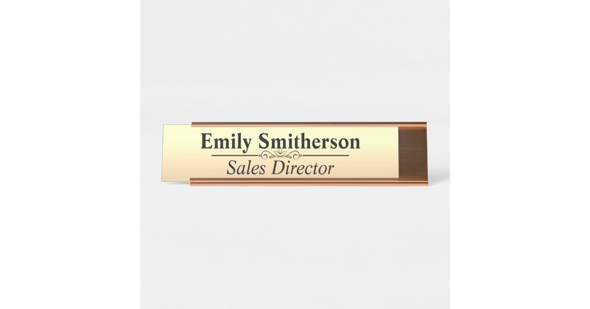 Custom Personalized 2 x 8 Desk Nameplate | Zazzle