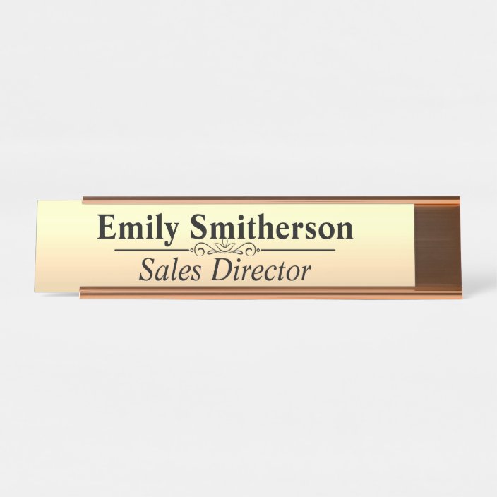 Custom Personalized 2 x 8 Desk Nameplate | Zazzle.com