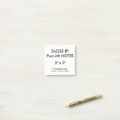 Custom Personalized 3" Square Post-it® Notes Blank | Zazzle