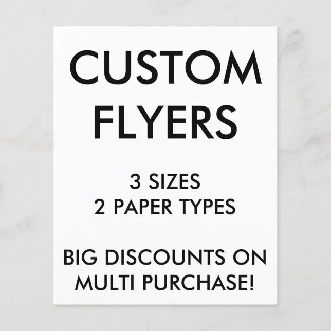 Custom Personalized 4.5x5.6" Flyers Blank Template | Zazzle