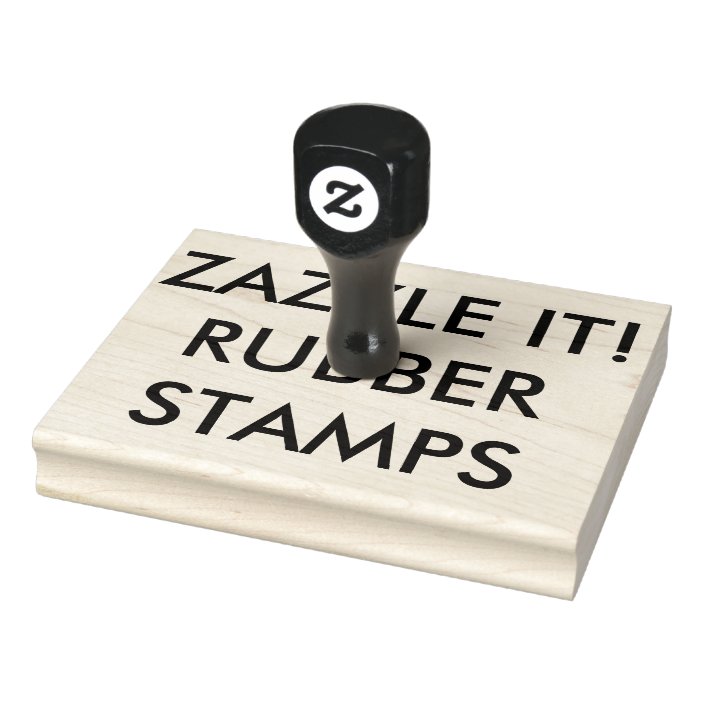 Custom Personalized 4"x5" Wood Rubber Stamp Blank | Zazzle.com