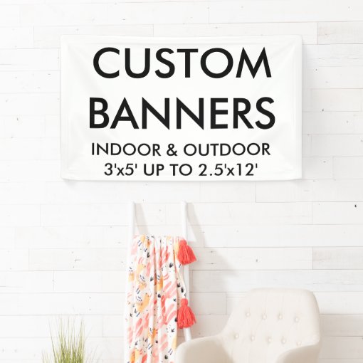 Custom Personalized 5'x3' Banner Blank Template | Zazzle