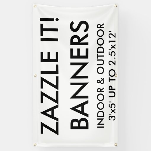 Custom Personalized 5'x3' Banner Blank Template | Zazzle