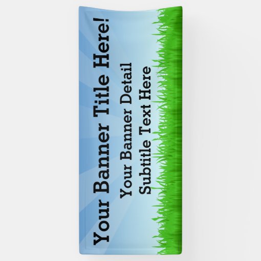 Custom Personalized 6' Wide Summer Scene Banner | Zazzle