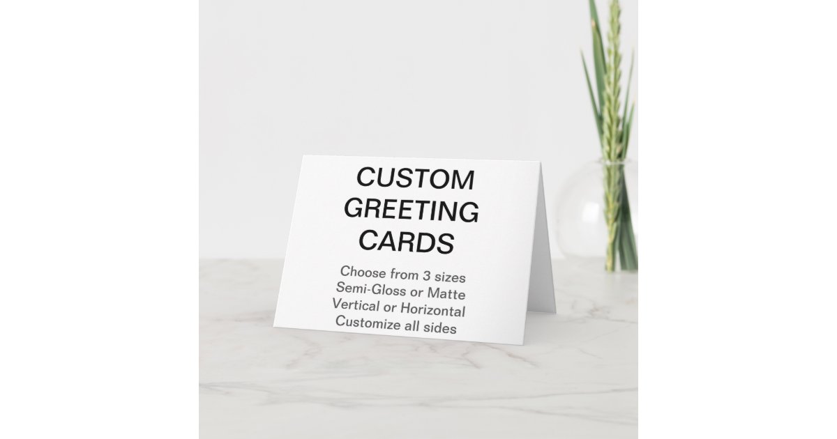 Custom Personalized 7" x 5" Photo Greeting Card | Zazzle