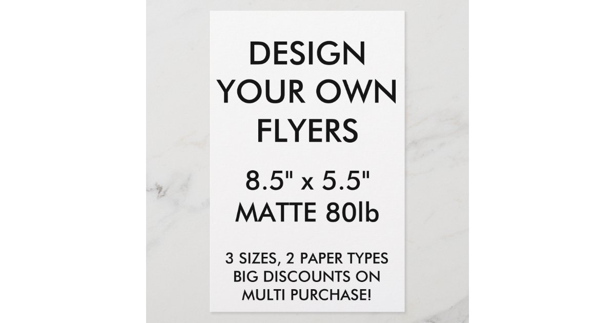 Custom Personalized 8.5" x 5.5" Glossy Flyers | Zazzle