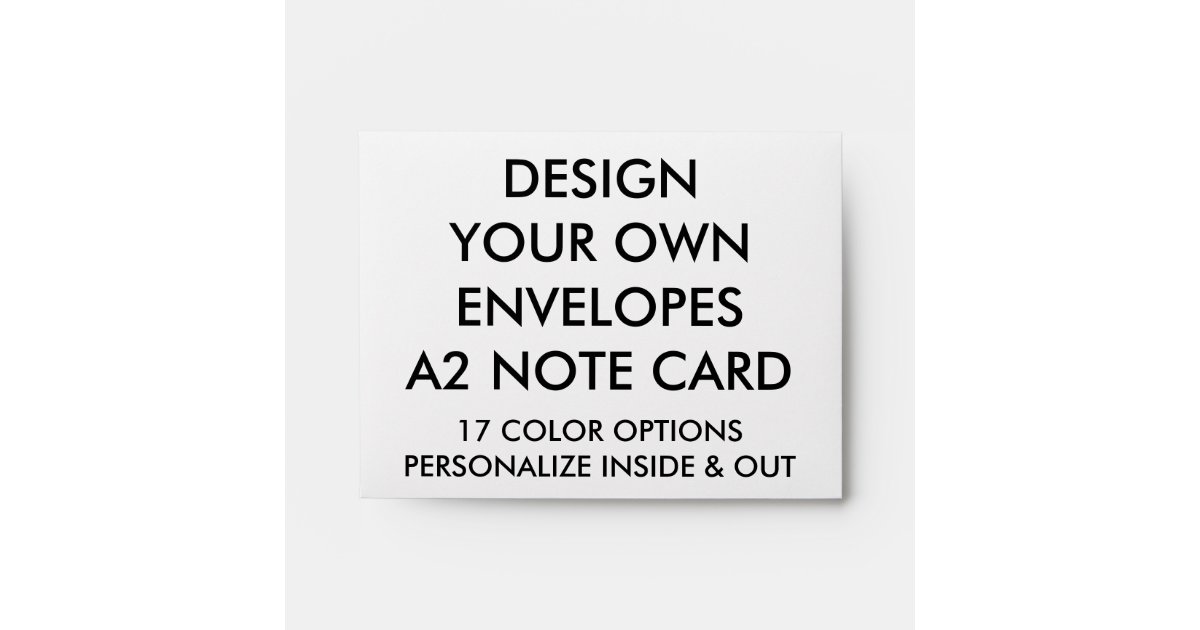 Custom Personalized A2 Note Card Envelope | Zazzle