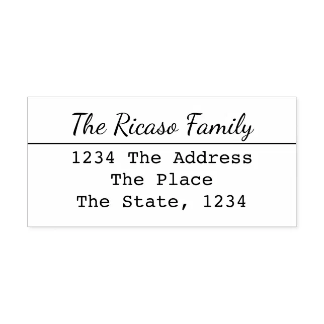 Custom Personalized Address Rubber Stamp | Zazzle