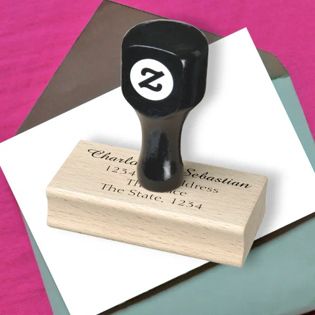 Custom Personalized Address Rubber Stamp | Zazzle