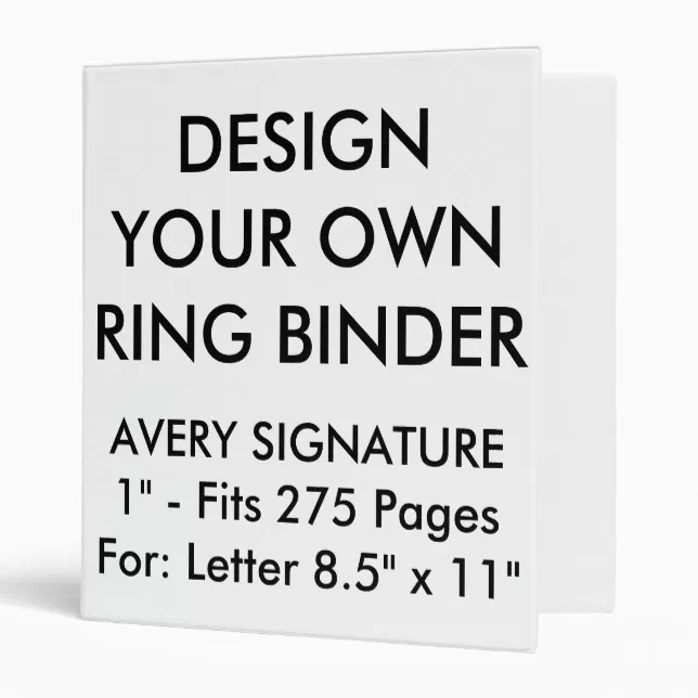 Custom Personalized Avery 1" Ring Binder - Letter | Zazzle