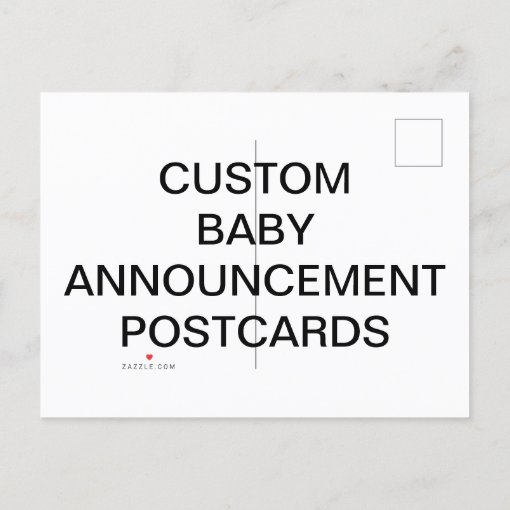 Custom Personalized Baby Announcement Postcards | Zazzle