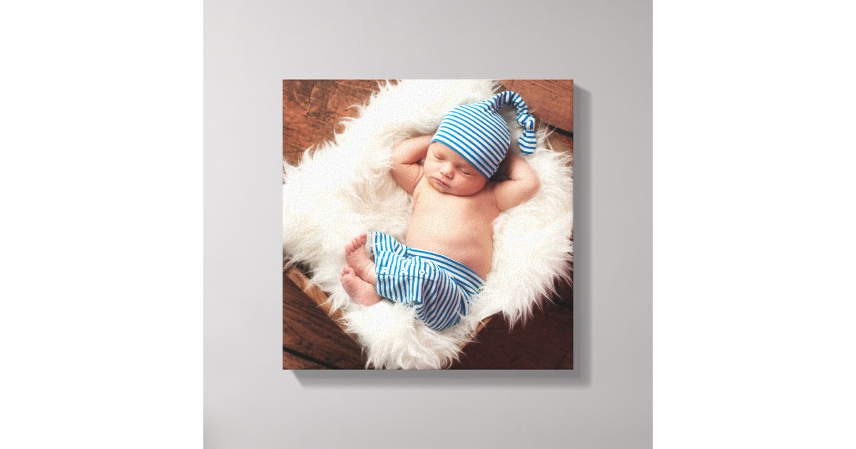 Custom Personalized Baby Photo Canvas Art Print | Zazzle