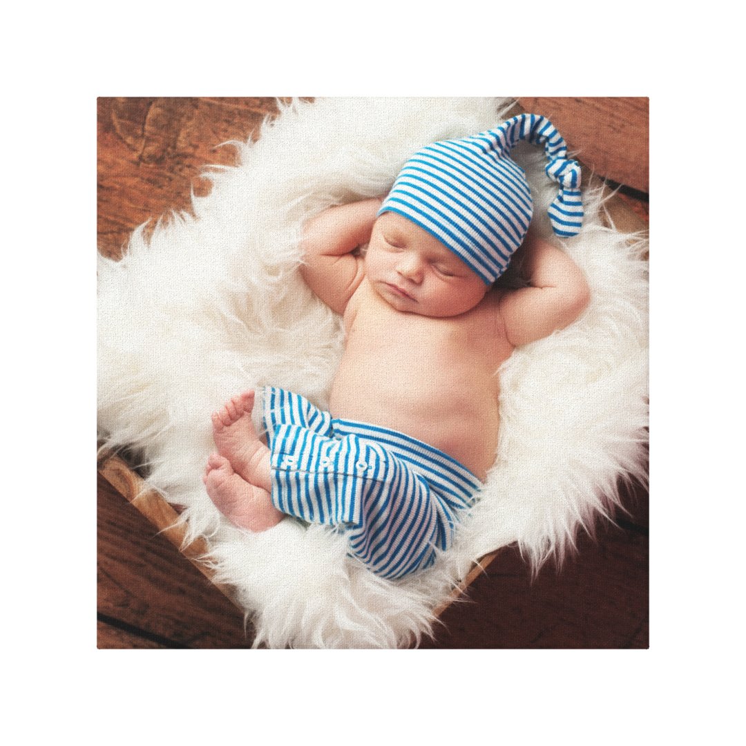 Custom Personalized Baby Photo Canvas Art Print | Zazzle