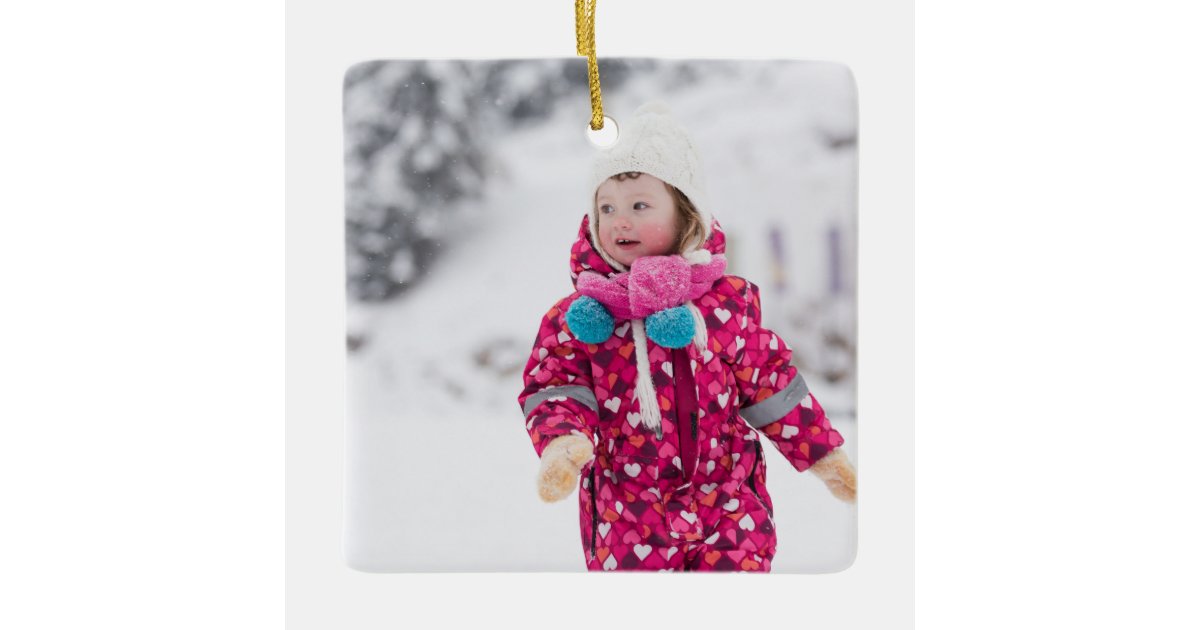 Custom Personalized Baby Photo Ornament Template | Zazzle