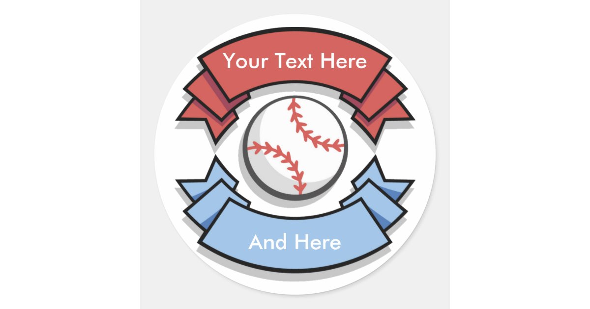 Custom Personalized Baseball Stickers | Zazzle