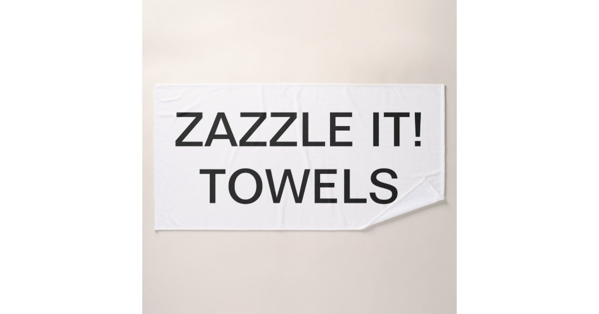 Custom Personalized Bath Towel Blank Template | Zazzle