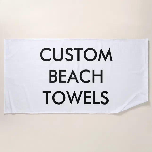Custom Personalized Beach Towel Blank Template | Zazzle