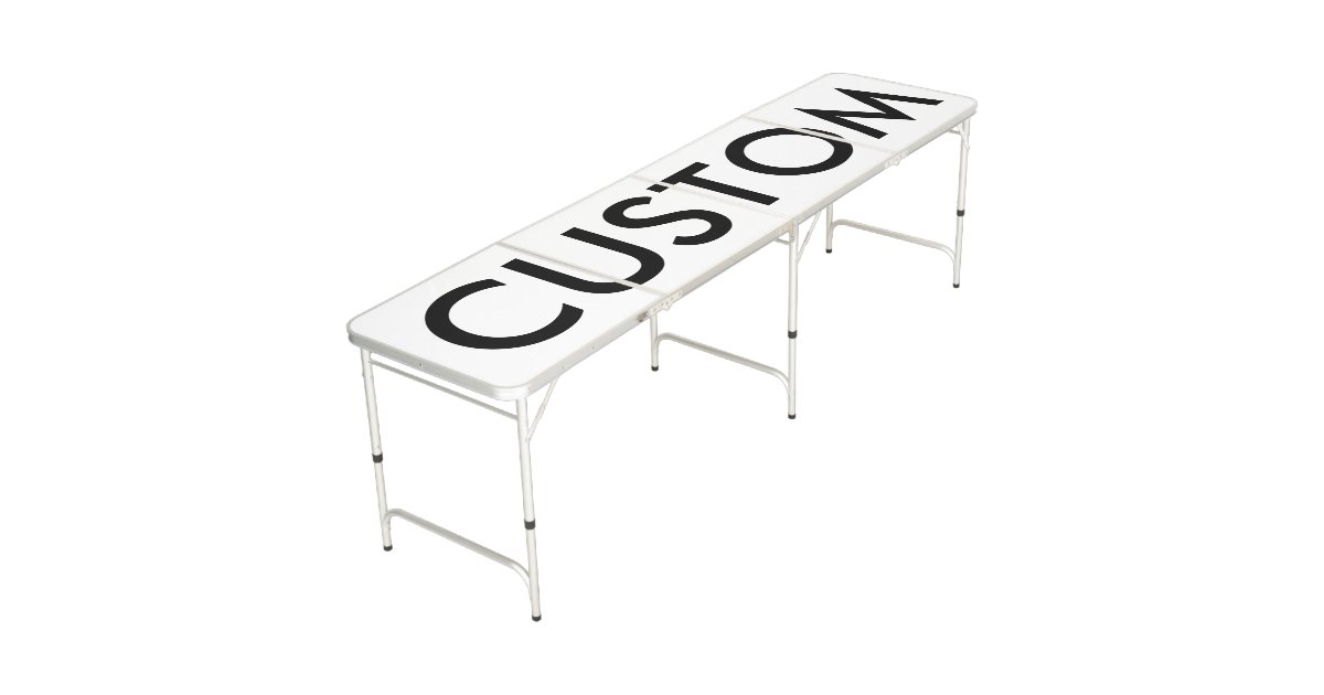 Custom Personalized Beer Pong Table Blank Template | Zazzle