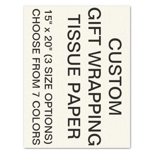 Custom Personalized Beige Tissue Paper For Gifts | Zazzle