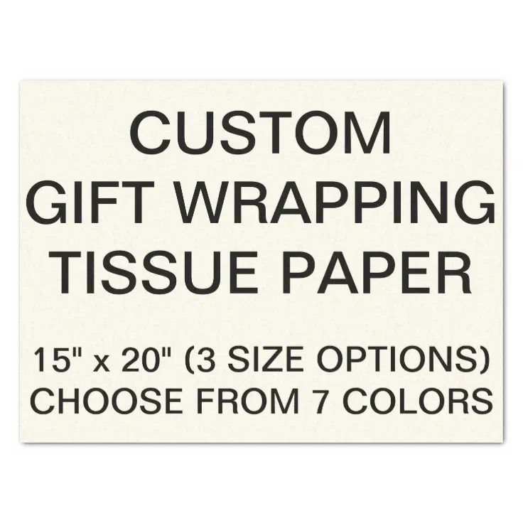 Custom Personalized Beige Tissue Paper For Gifts | Zazzle